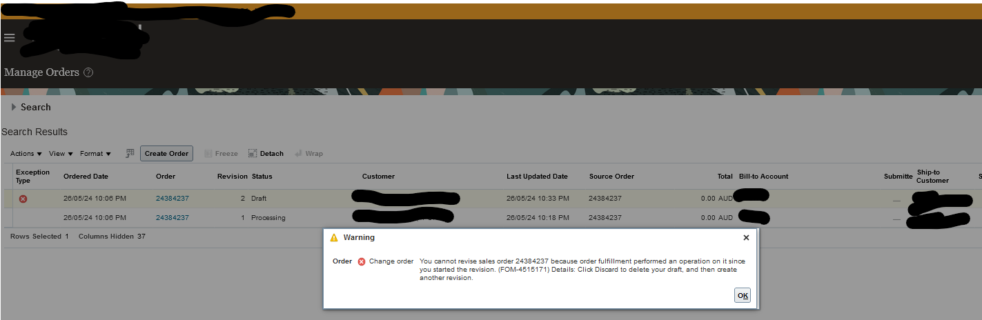 Sales order error while transitioning from draft to processing for SO ...