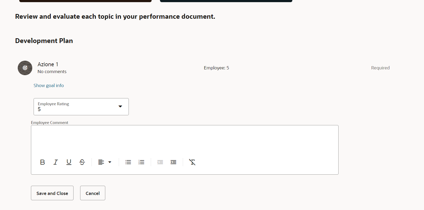 How Remove Goals From Performance Document In Redwood Ui — Cloud Customer Connect