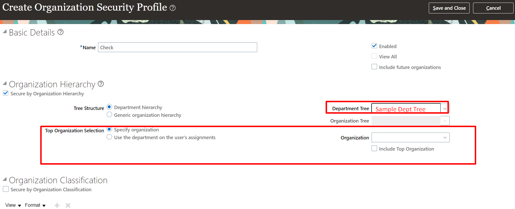 Organization Security Based on Department Tree — Cloud Customer Connect
