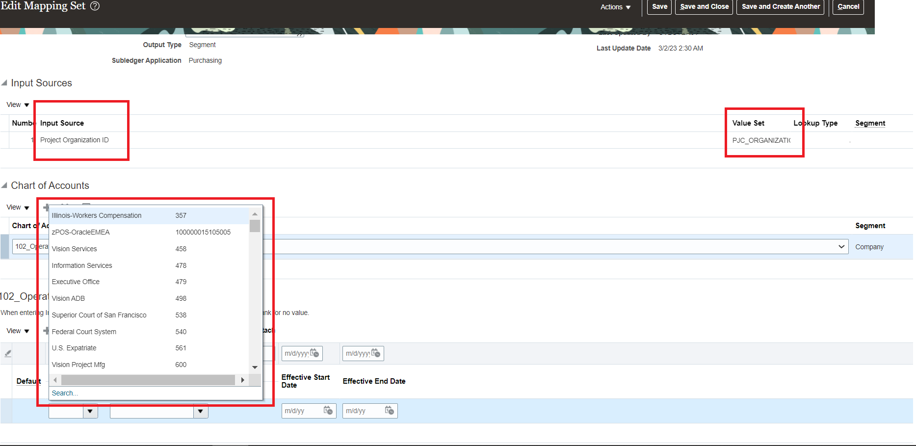 How to derive the PO charge account or a segment based on the Project Organization Name — Cloud ...