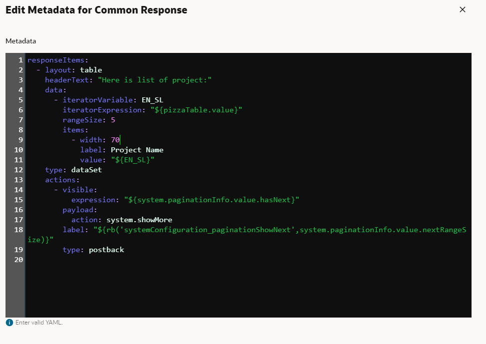 How to display Rest API response in tabular format in ODA — Cloud ... How to display Rest API response in tabular format in ODA — Cloud ...