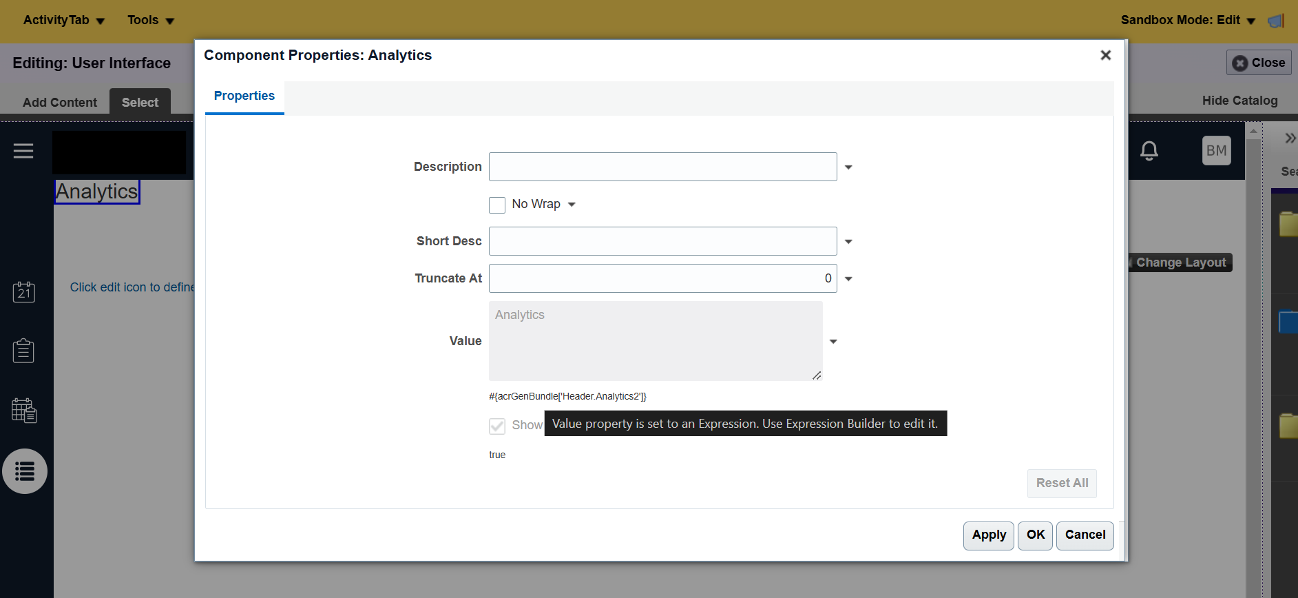 How to enable editing the values of a component using Page Composer? — Cloud Customer Connect
