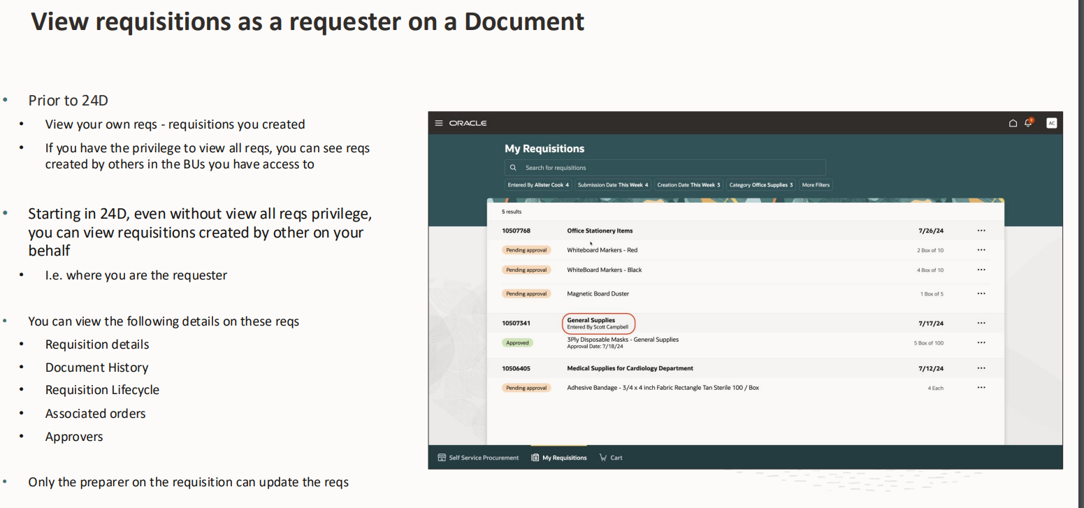 Clarification on Viewing Requisitions as a Requester in RSSP — Cloud ...