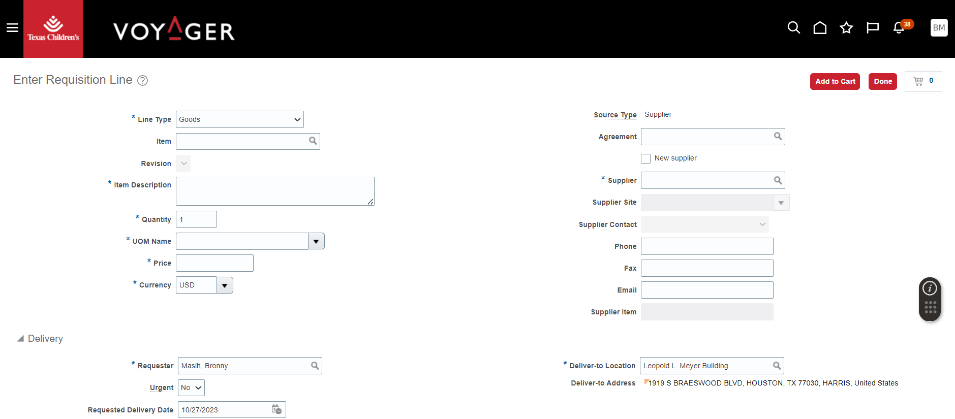 How To Add Master Contract At Requisition Page — Cloud Customer Connect