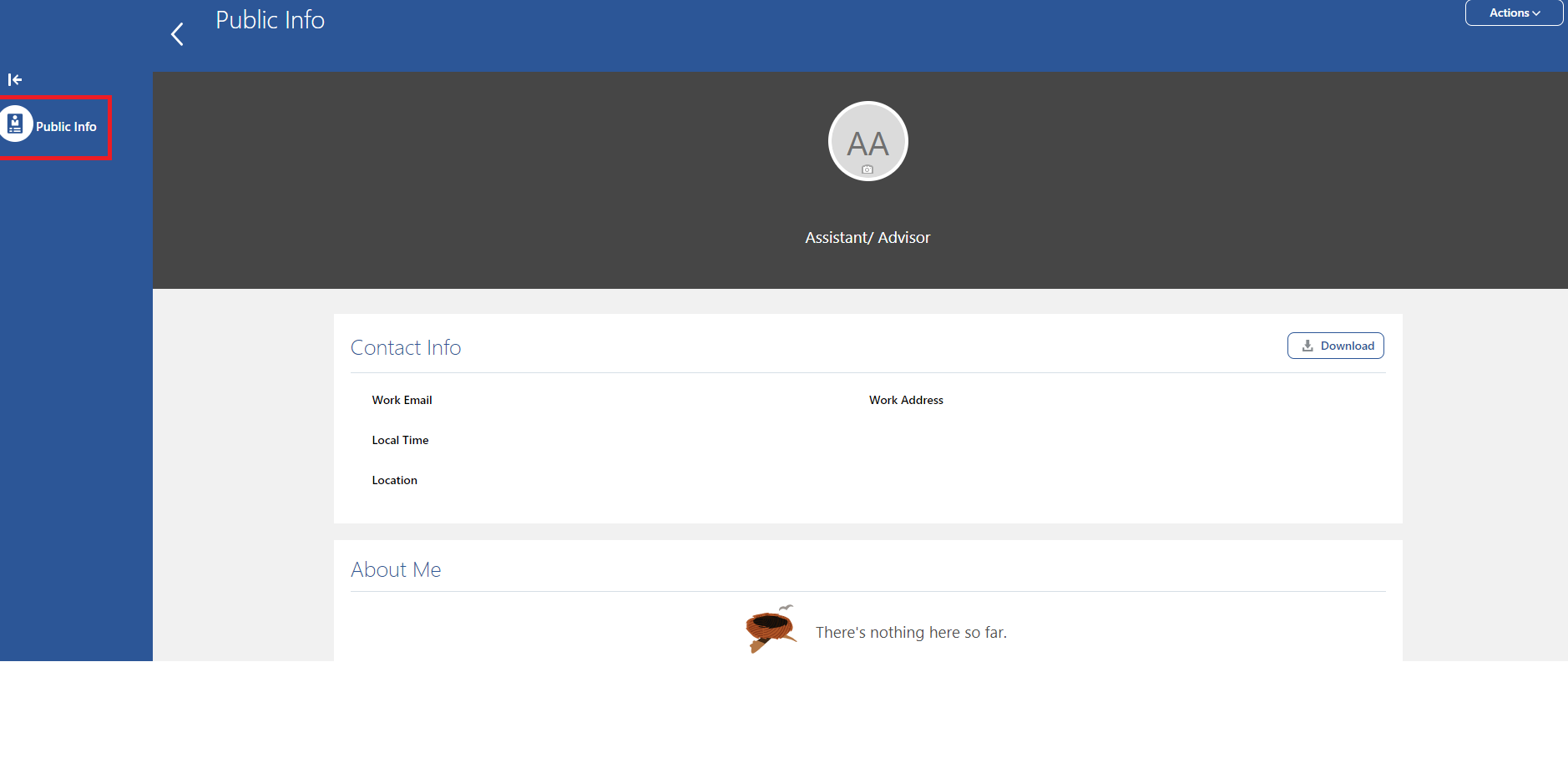 Help required with setup of Person Spotlight - can only see Public Info ...
