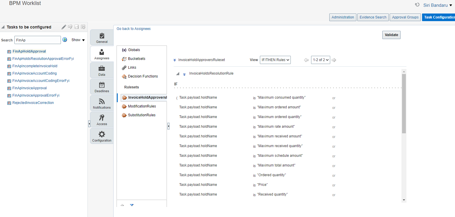 FinApHoldApproval Workflow to route invoice holds — Cloud Customer Connect