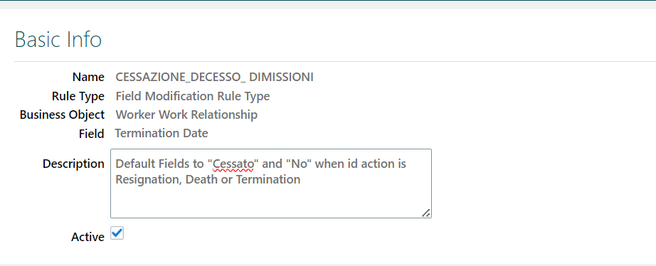 How to default custom field in Work Work Relationship area during Termination action.? — Cloud ...