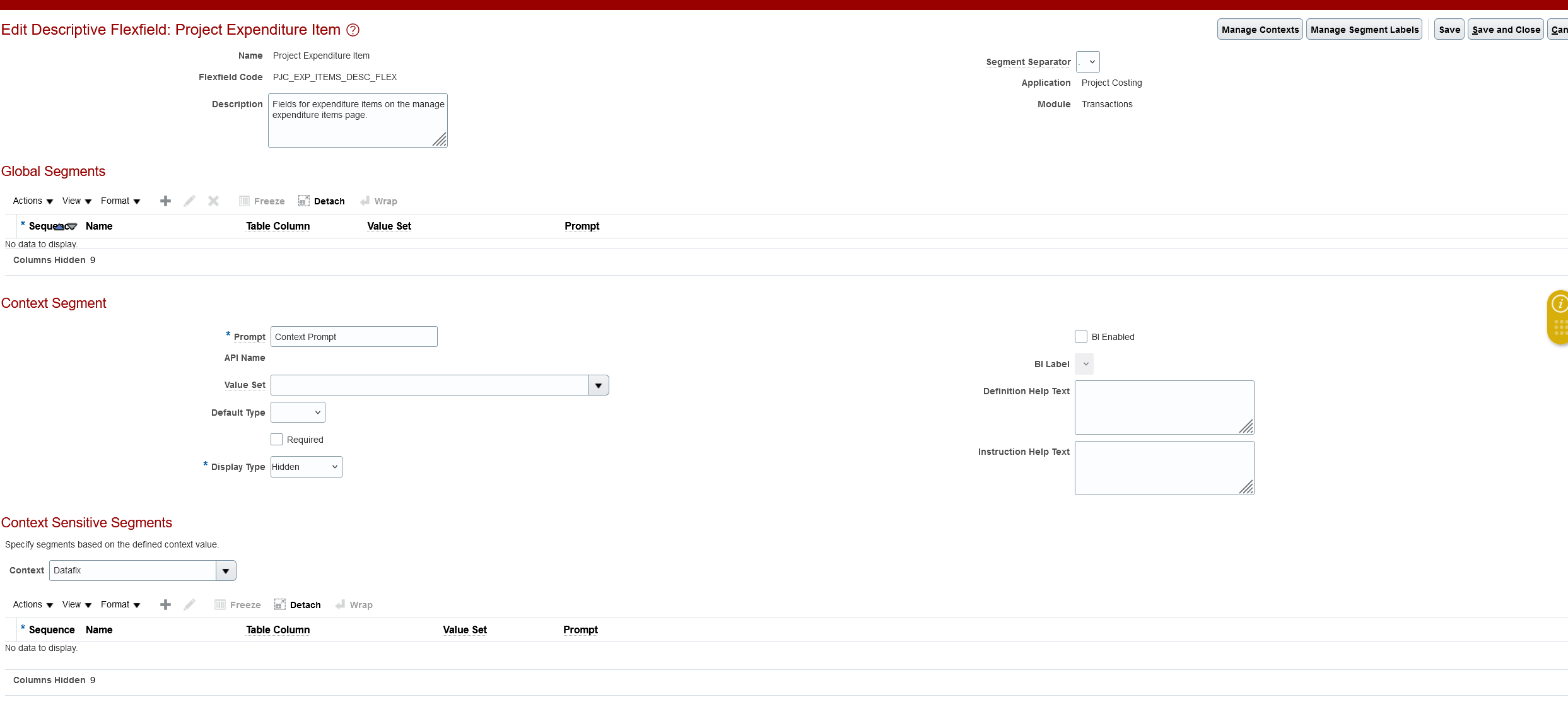 Descriptive Flexfield Attribute6 Is Missing — Cloud Customer Connect
