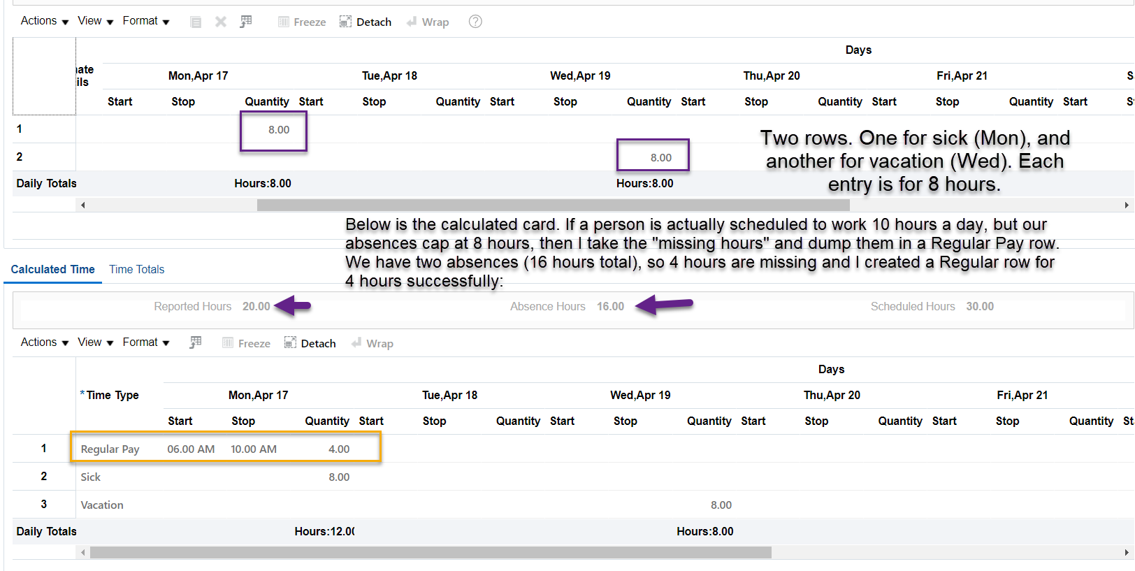 Timecard Time Calculation Rule Formula Possible Create Regular Payroll Time On Same Day As