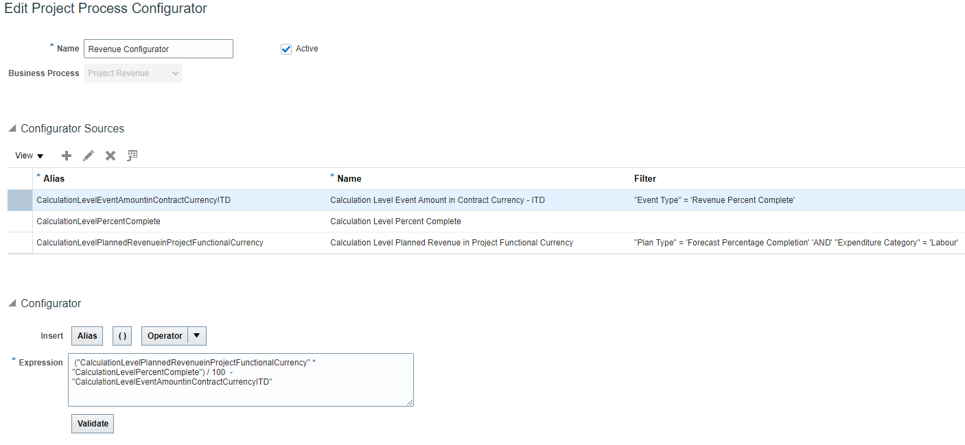 Project Process Configurator - Project Forecast & Contract in different ...