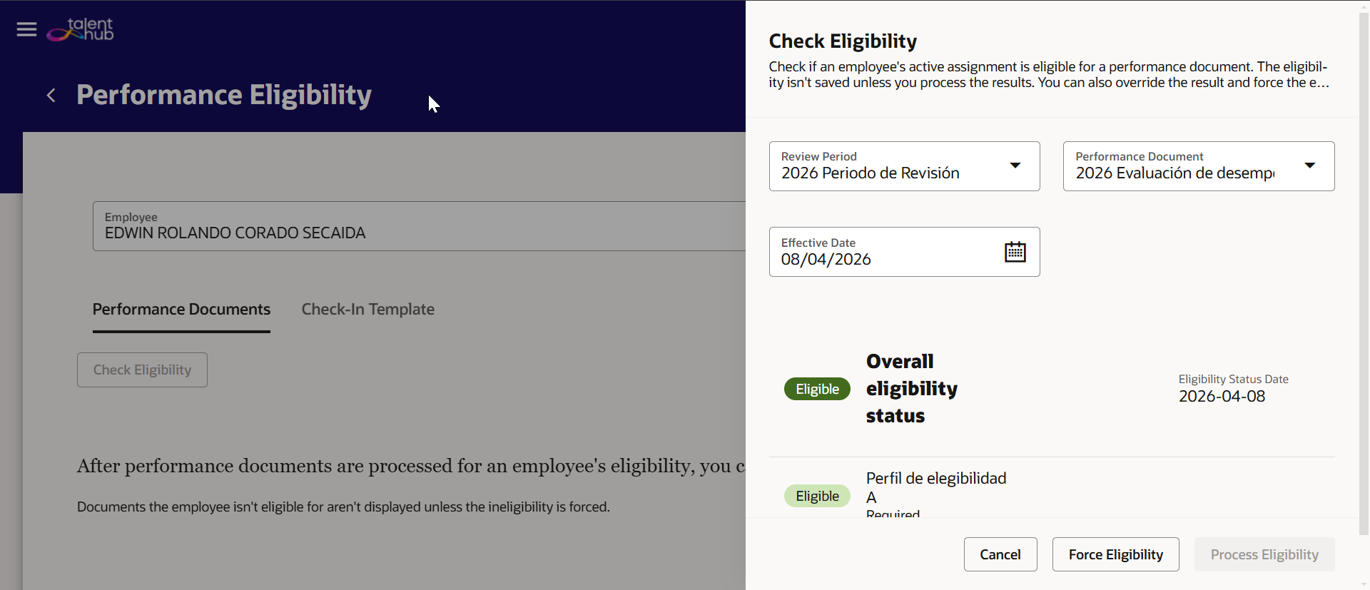 Why is the Process Eligibility button on the Check Eligibility screen ...