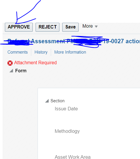 PCS - how to make attachment mandatory before approving a form — Cloud Customer Connect