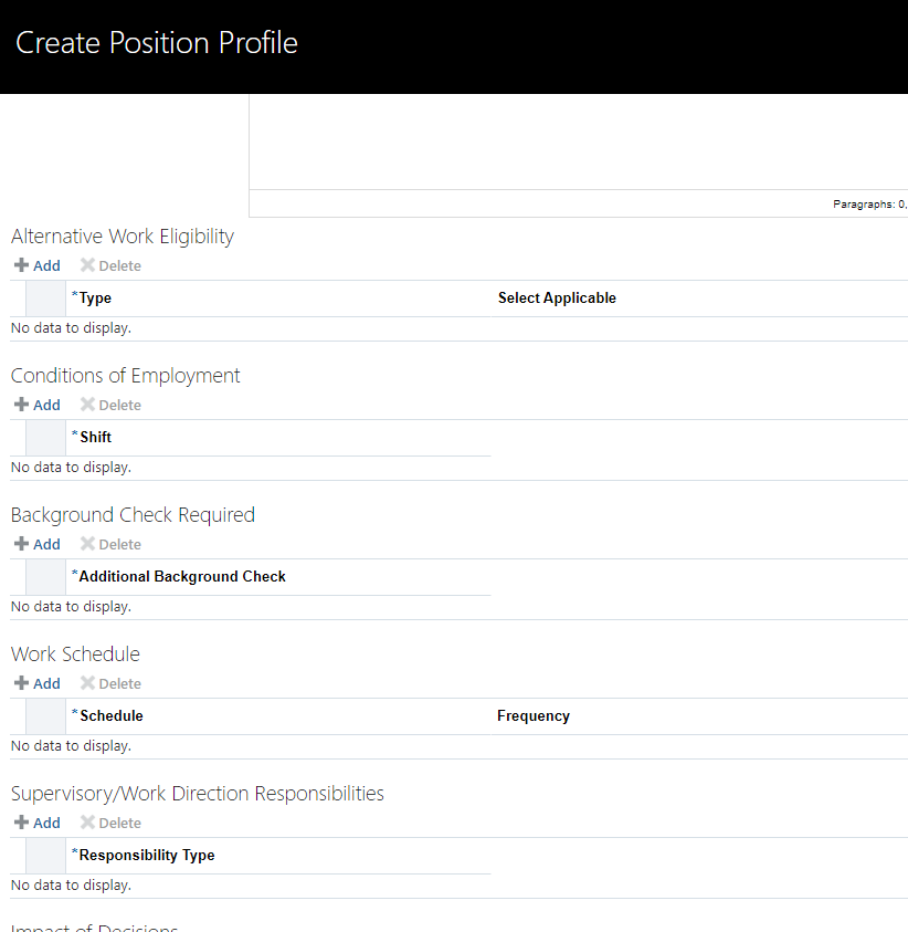 Sequence For Position Profile Content Sections — Cloud Customer Connect