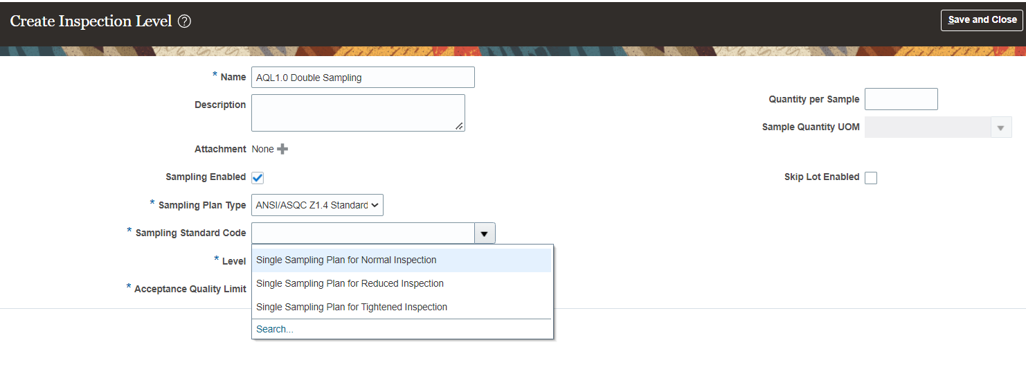 ANSI/ASQC Z1.4 Standard - Double Sampling Plan options not available ...