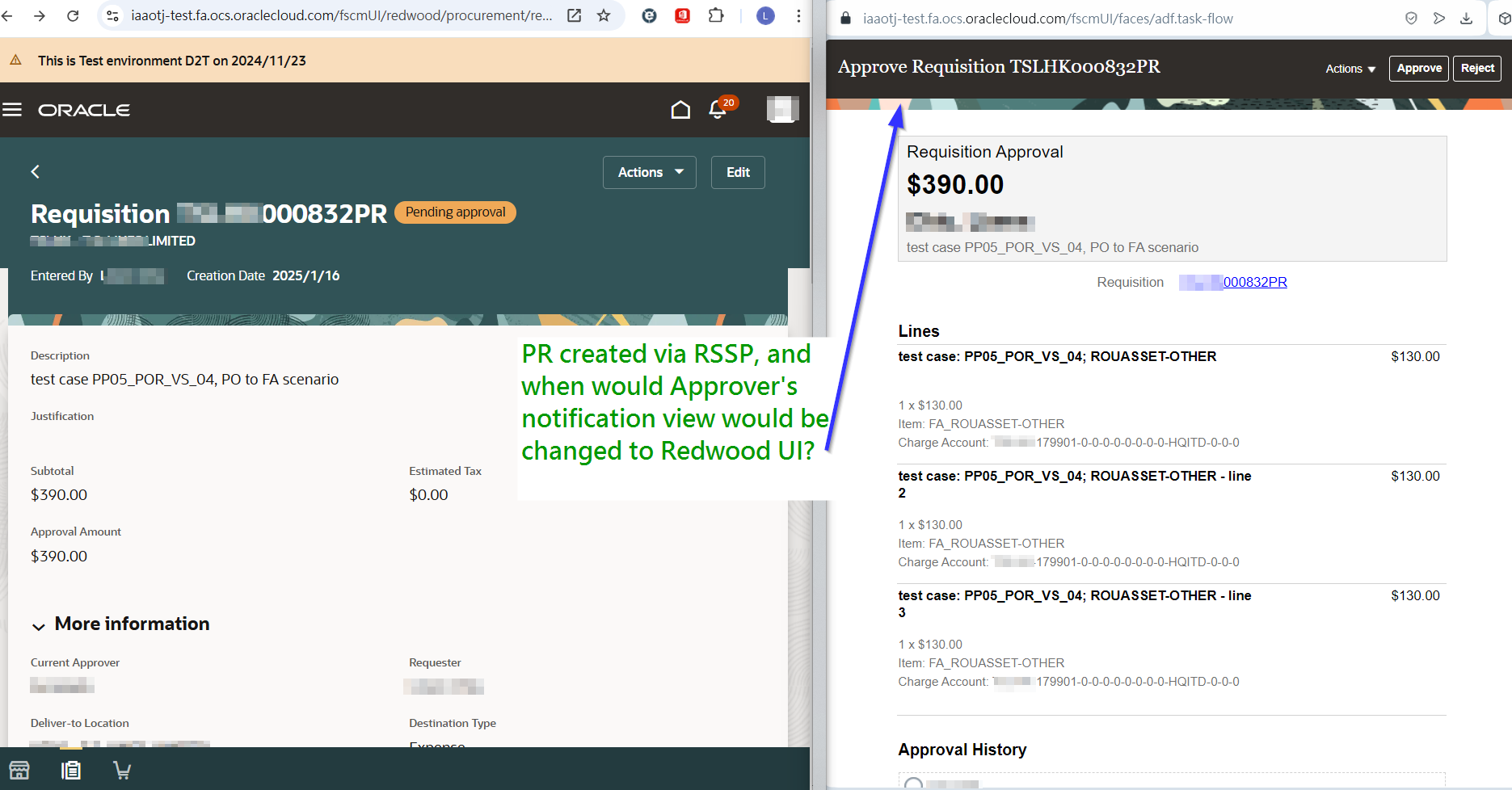 Redwood for Approver's view? — Cloud Customer Connect