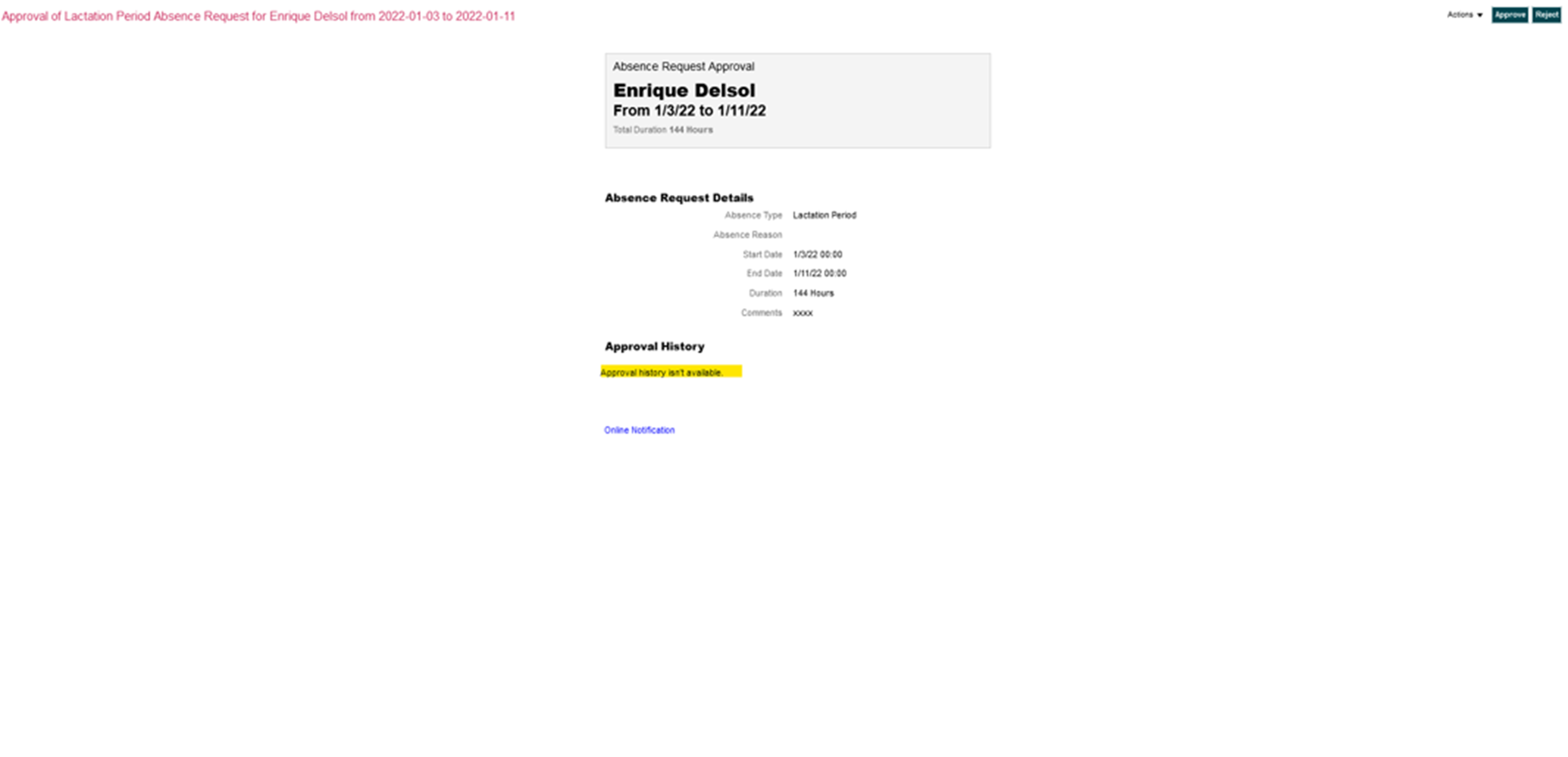 Approval History Is Not Available On Notificationandtransaction Console — Cloud Customer Connect