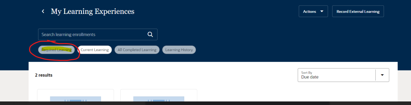 How do we make Required Learning tab the default in Redwood Learners Experience? — Cloud ...