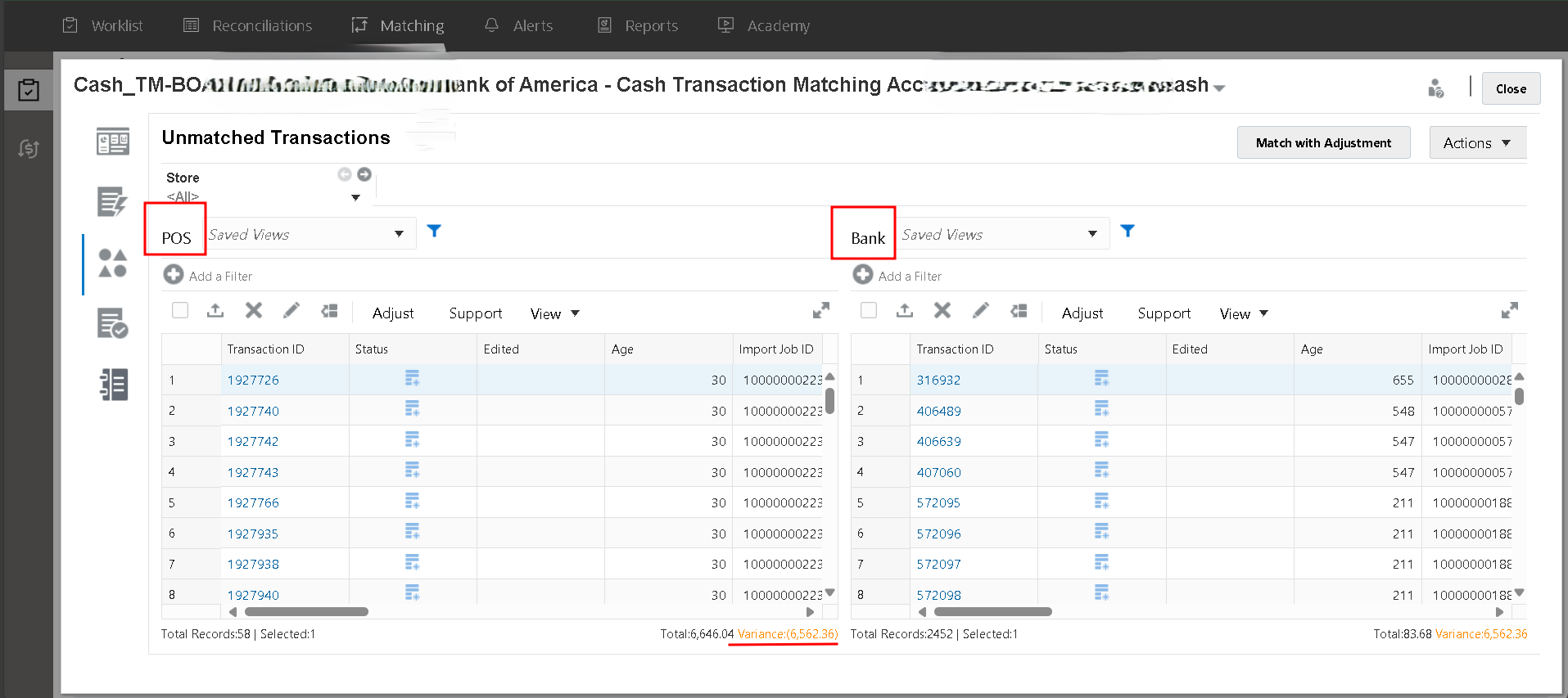 Unmatched transactions email notifications — Cloud Customer Connect