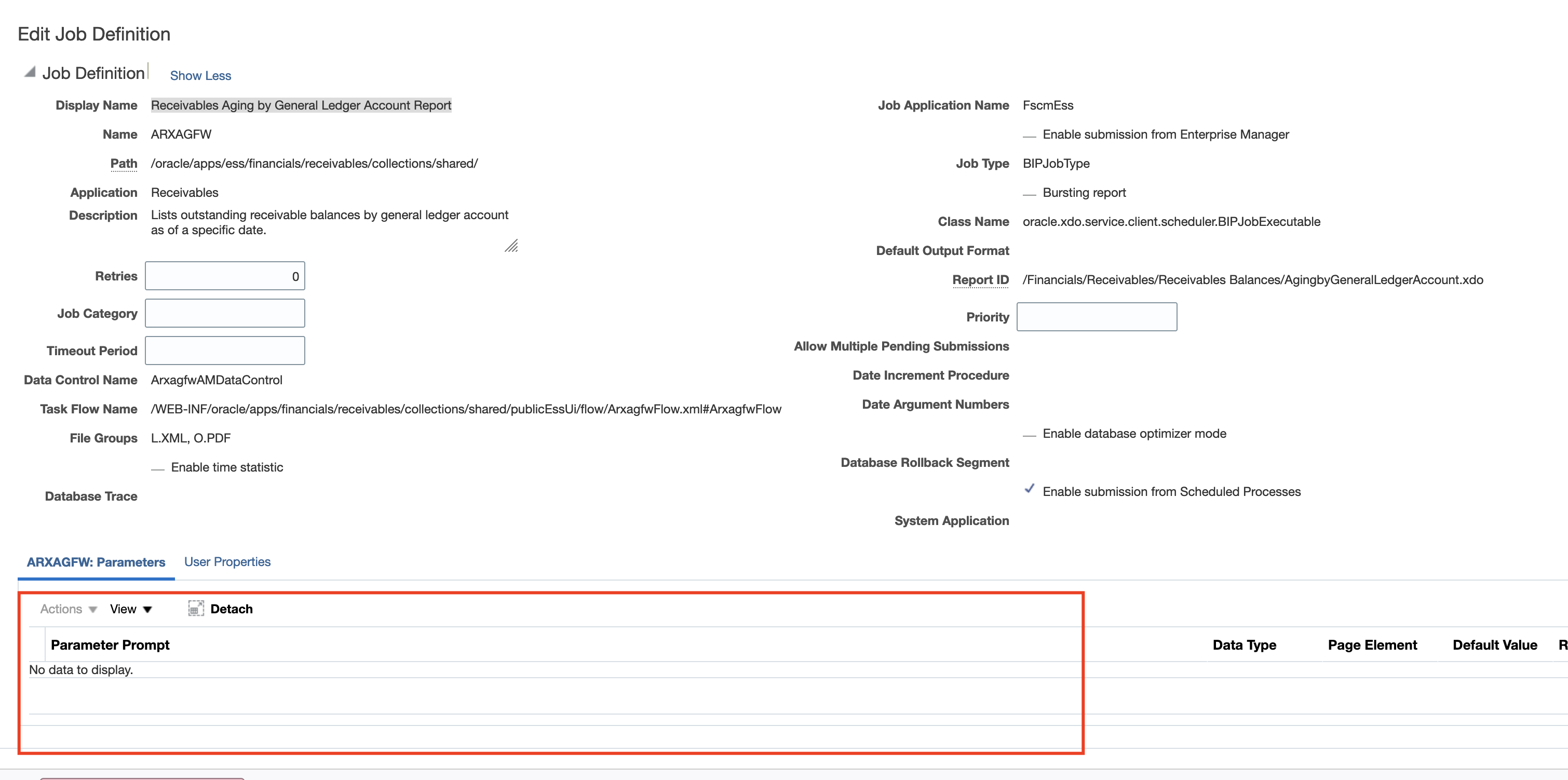 Customize Receivables Aging by General Ledger Account Report — Cloud Customer Connect