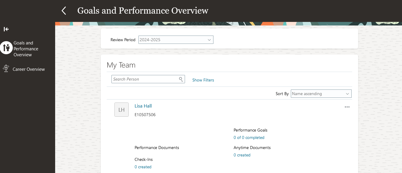My Team Goals And Performance Overview Is Not In Redwood Page — Cloud Customer Connect