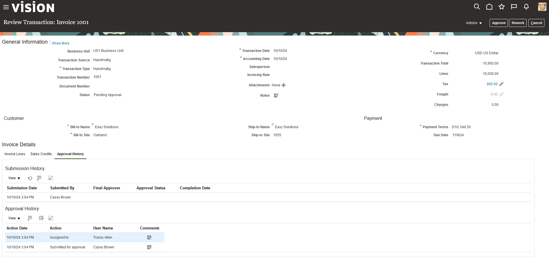 24D Transaction review and control approval worklist — Cloud Customer ...