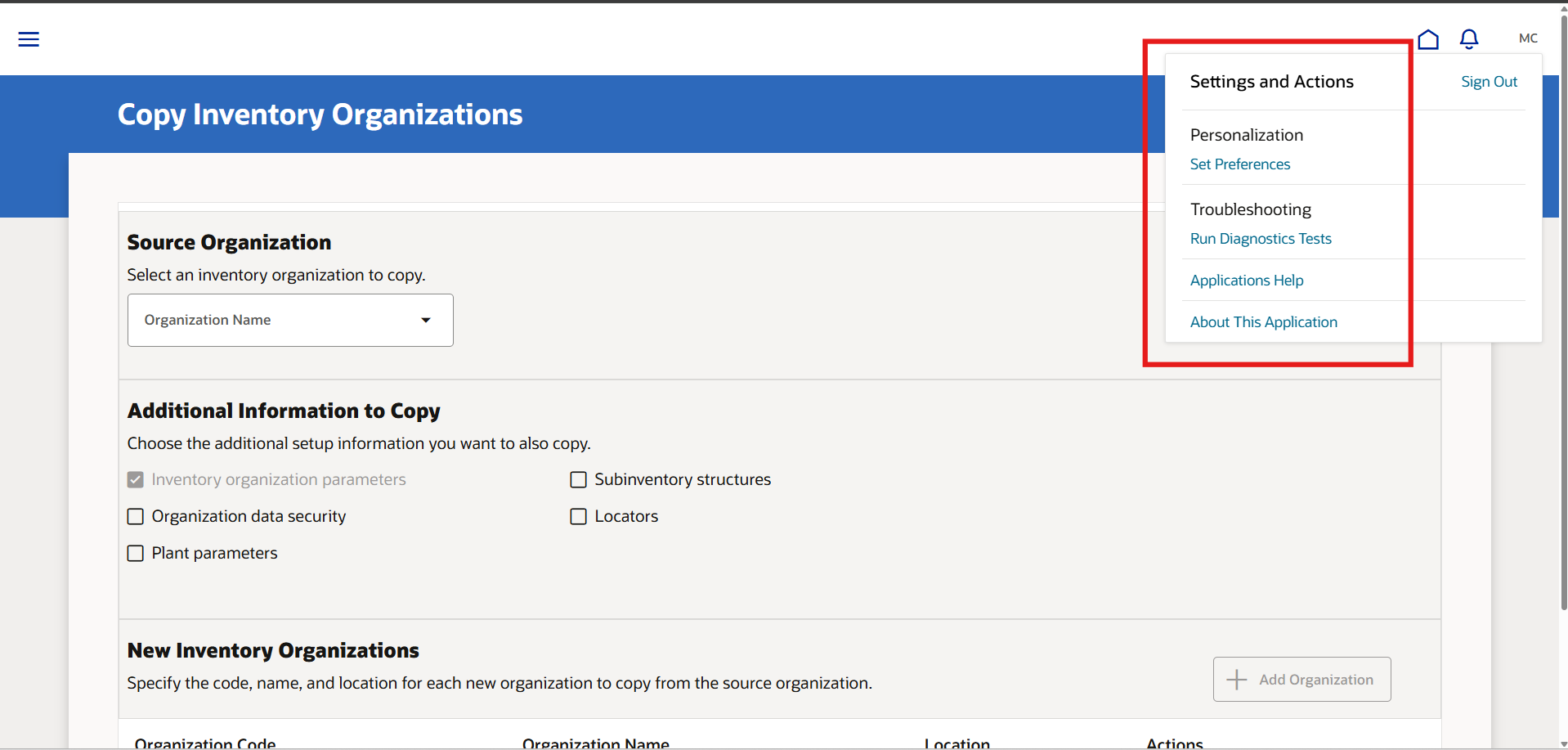 How can I edit "copy-inventory-organizations" with redwood? — Cloud ...