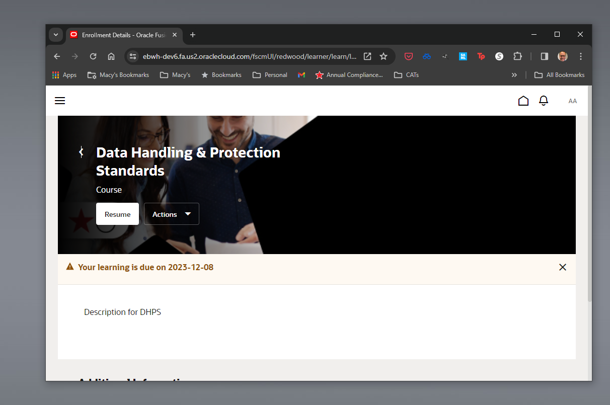 Content Launched from Course Opens in Tab of original launch window - Redwood — Cloud Customer ...