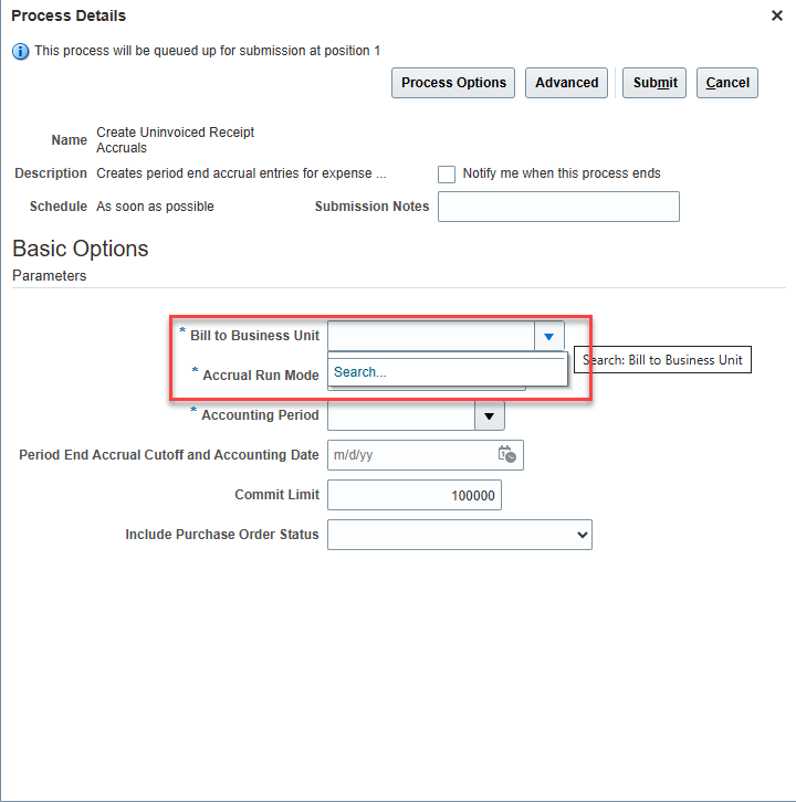 Missing BU when trying to Create Uninvoiced Receipt Accruals — Cloud ...