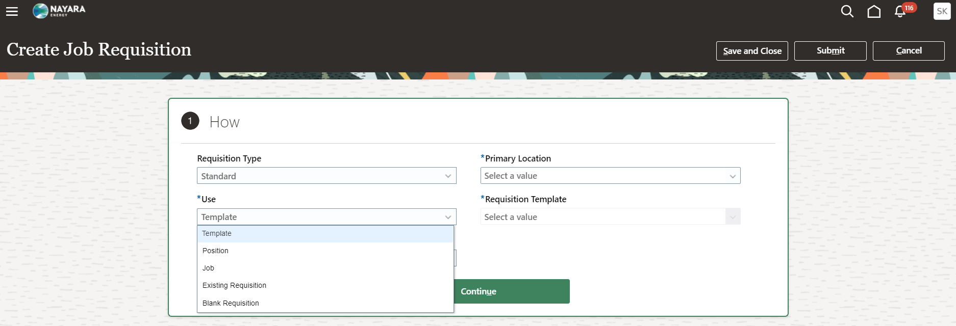 How To Enable Only Template Under The Drop Down Use Field While Raising A Requisition