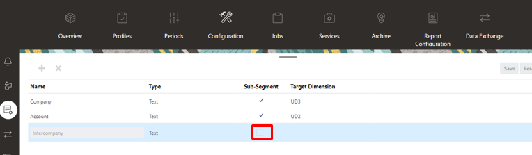 Sub-segment check box not getting enabled in profile segments - EPM ARCS — Cloud Customer Connect