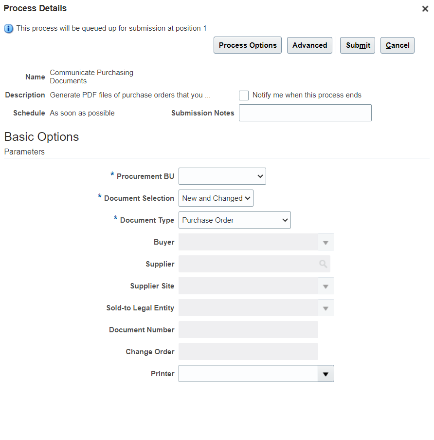 Can We Add Custom Parameters To The Seeded Ess Job Communicate Purchasing Documents — Cloud