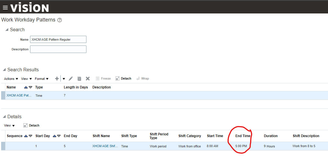 Get Value End Time In Work Assignment Pattern In Fast Formula Time And Labor — Cloud Customer
