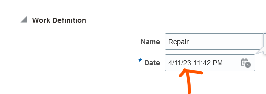 Why the Work Definition(WD) Date is editable in Work order header ...