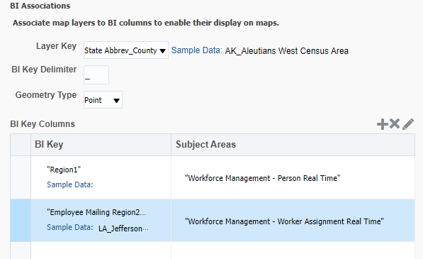 Help with setting up Map View in OTBI - Map showing marker on incorrect ...