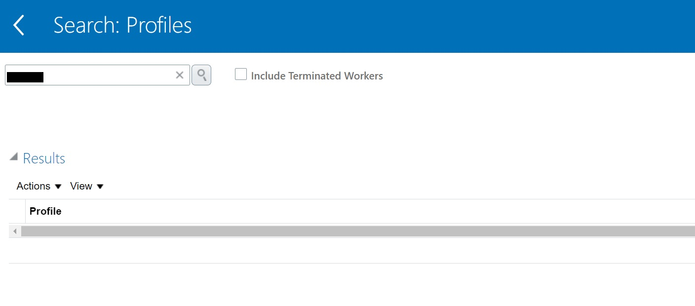 Talent Ratings page and Talent Profile search blank — Cloud Customer ...