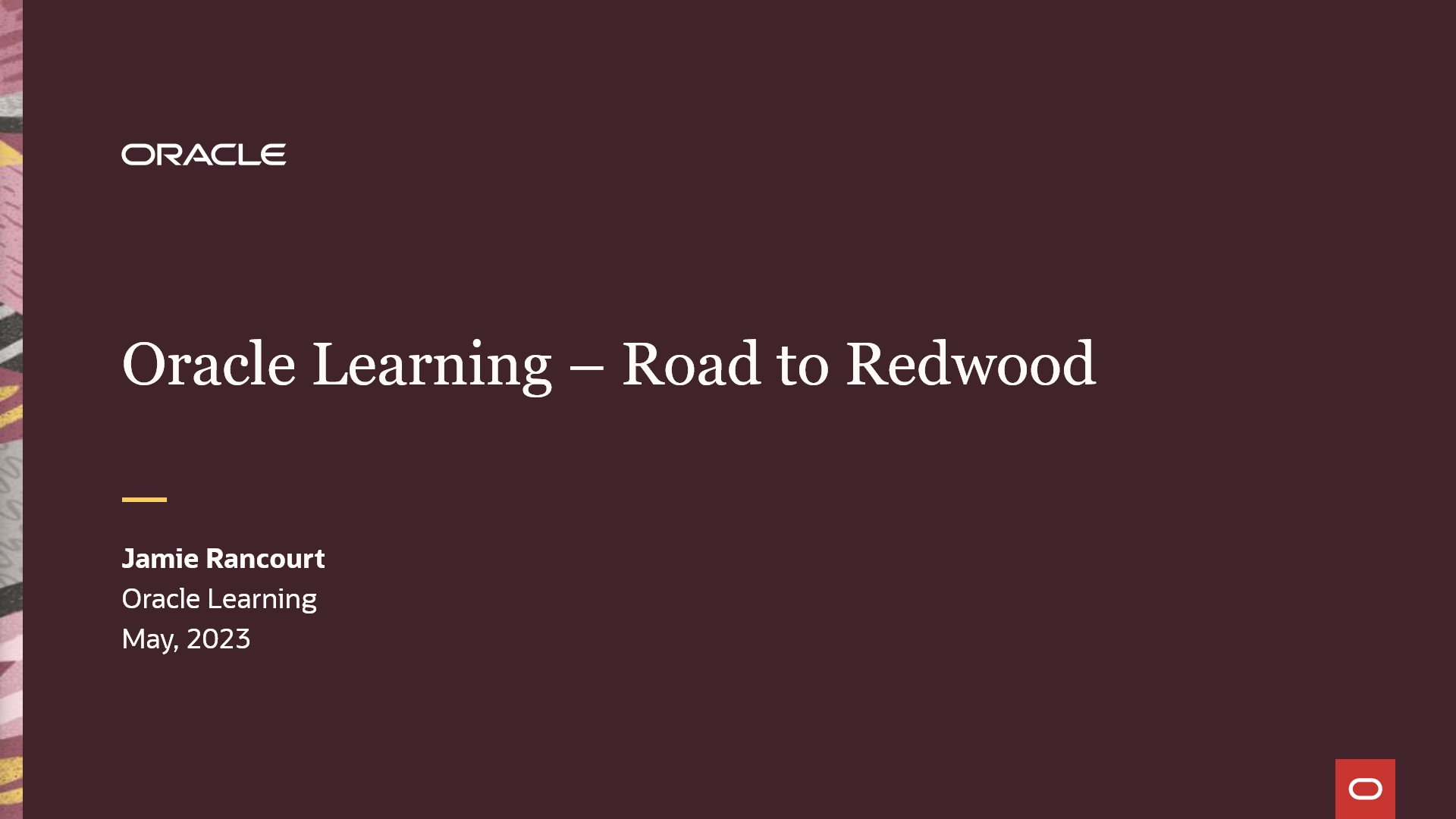 Recording and Slides from the latest Training Session "Oracle Learning ...