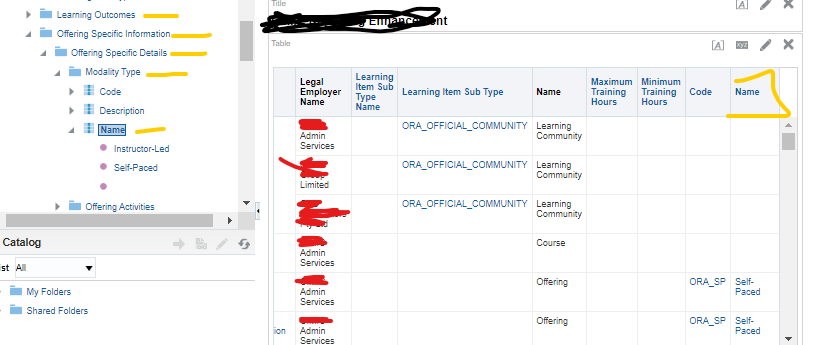 how can we change the column name in OTBI Report — Cloud Customer Connect