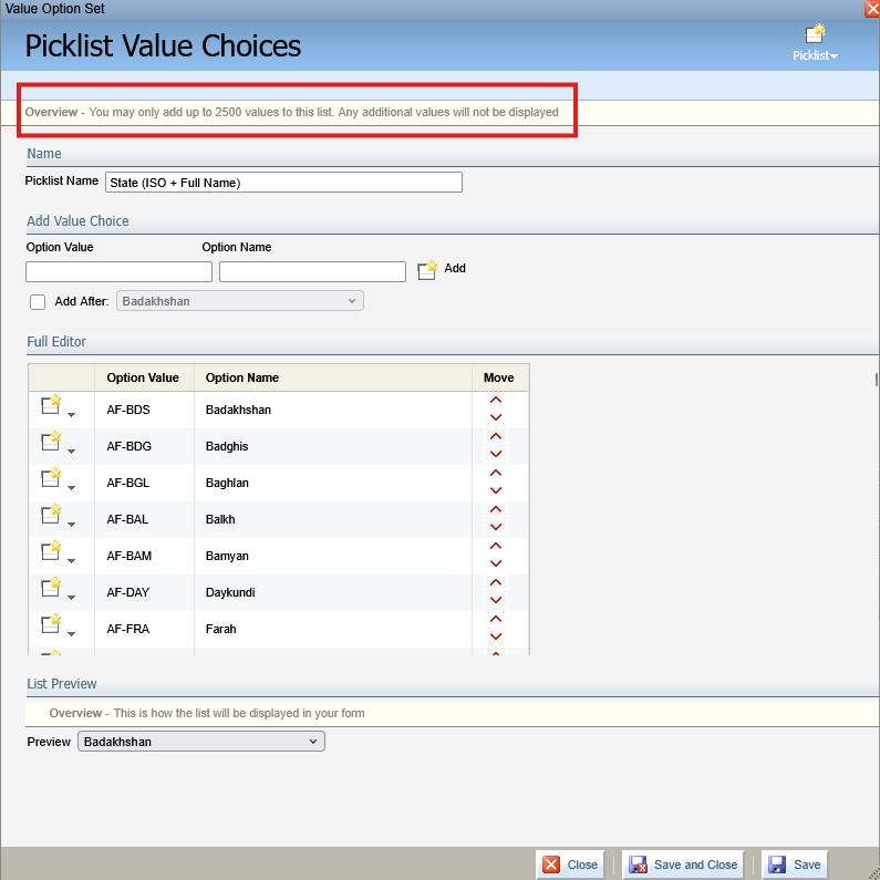 Eloqua Picklist - Hard Limit in CDO Programs / Soft Limit in Contact Programs — Cloud Customer ...