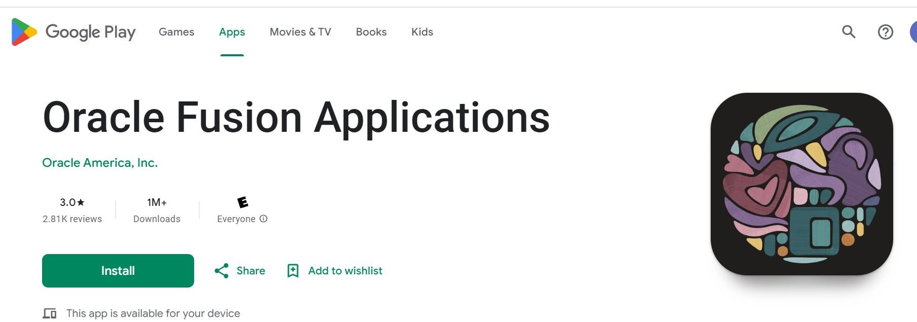 Can "My Receipts" icon be used with "Oracle Fusion Applications" mobile app — Cloud Customer Connect