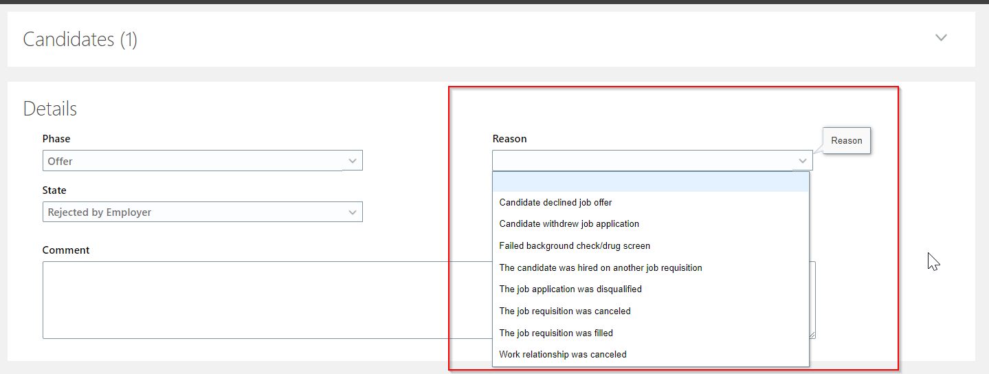 How to fetch Reason value from ORC in BI report — Cloud Customer Connect