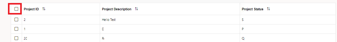 Multi Select in Table in VBCS — Cloud Customer Connect