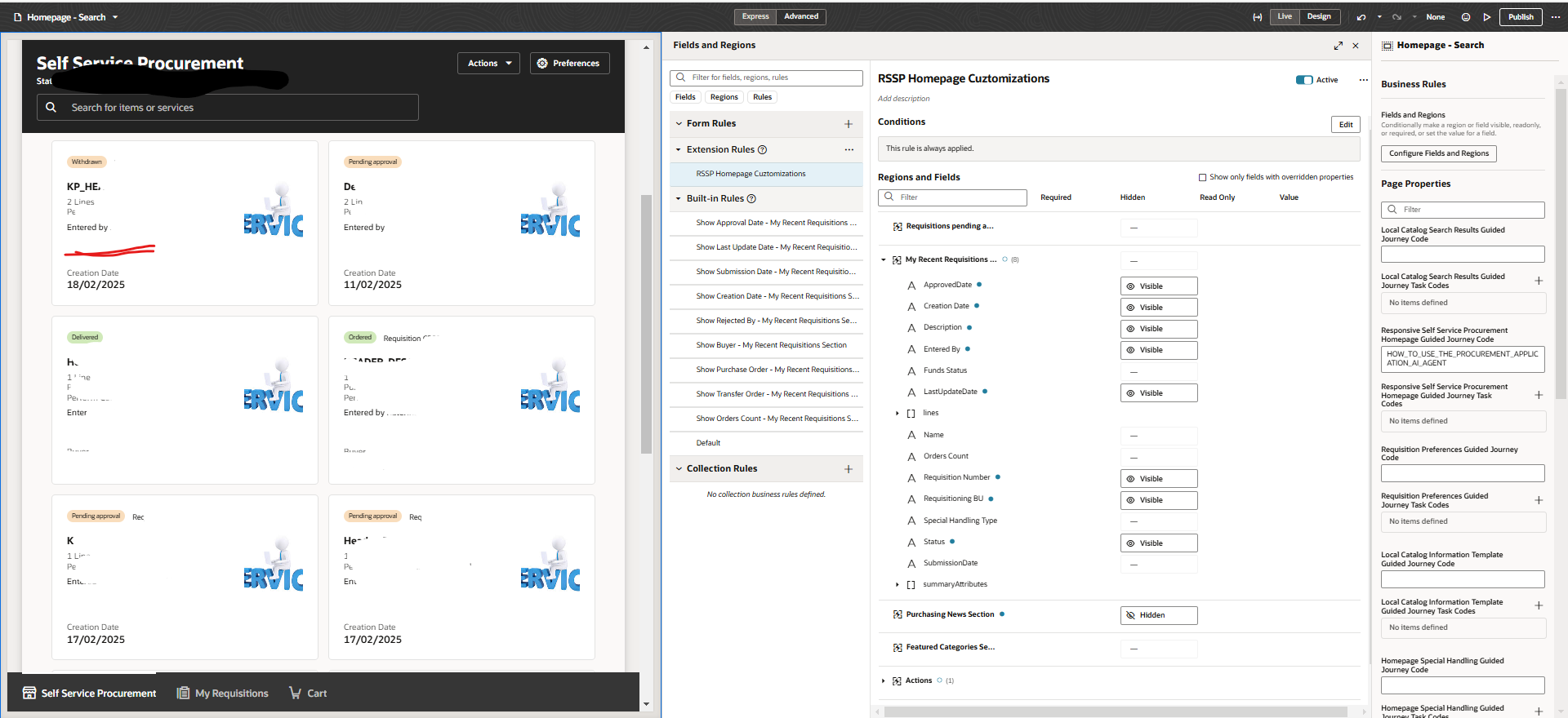 How Can I Make The “supplier” Field Visible On The “self Service Procurement” Homepage — Cloud
