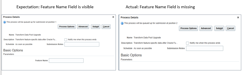 Rssp Setup Transform Data Post Upgrade Feature Name Parameter Missing — Cloud Customer Connect