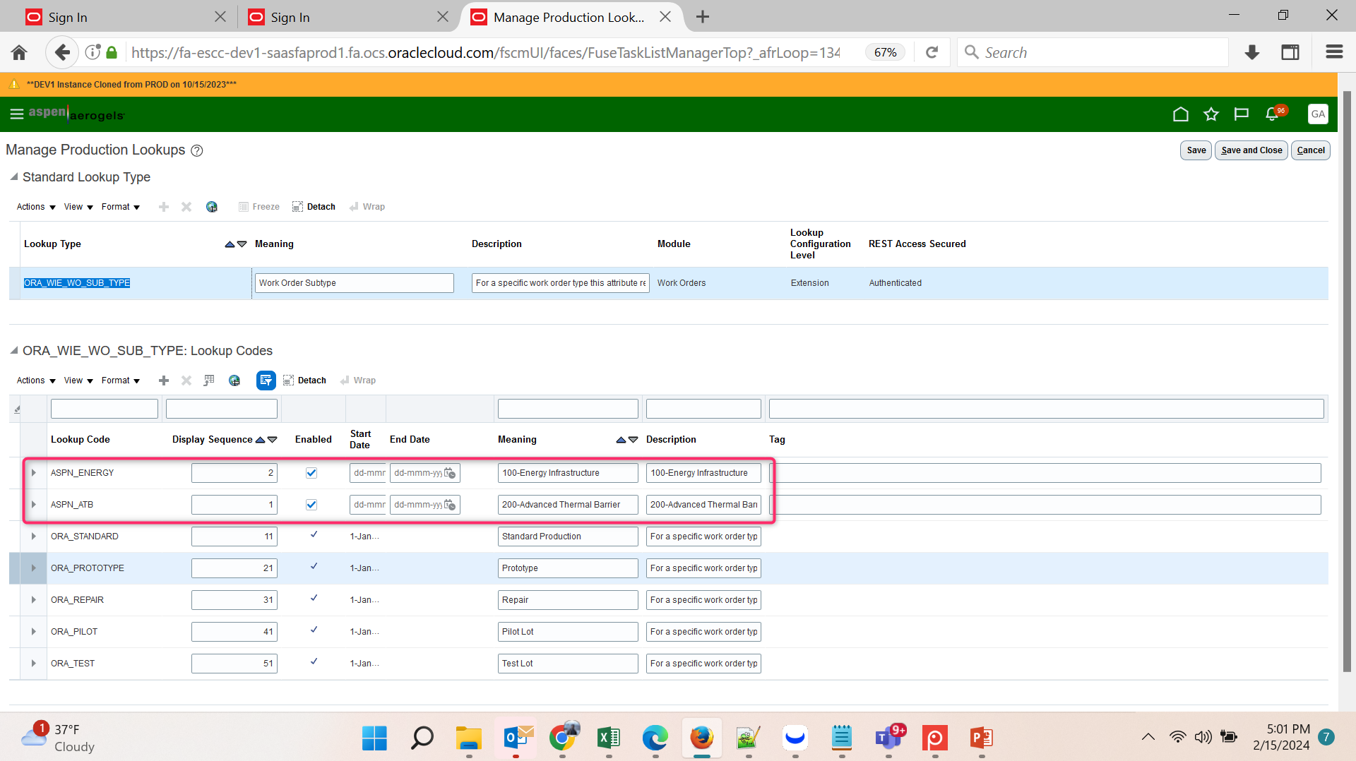 Work Order Subtype as Input Source — Cloud Customer Connect