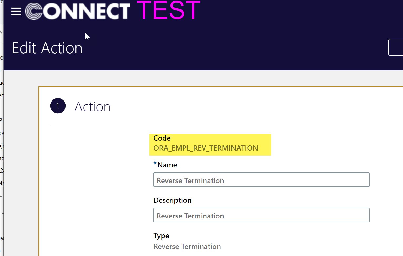 Reverse termination action not showing any action reasons — Cloud Customer Connect