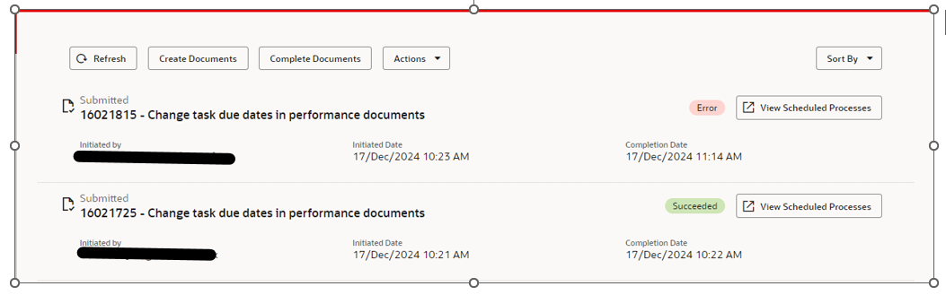 Can we mass change the performance document due date even if employee has completed it — Cloud ...