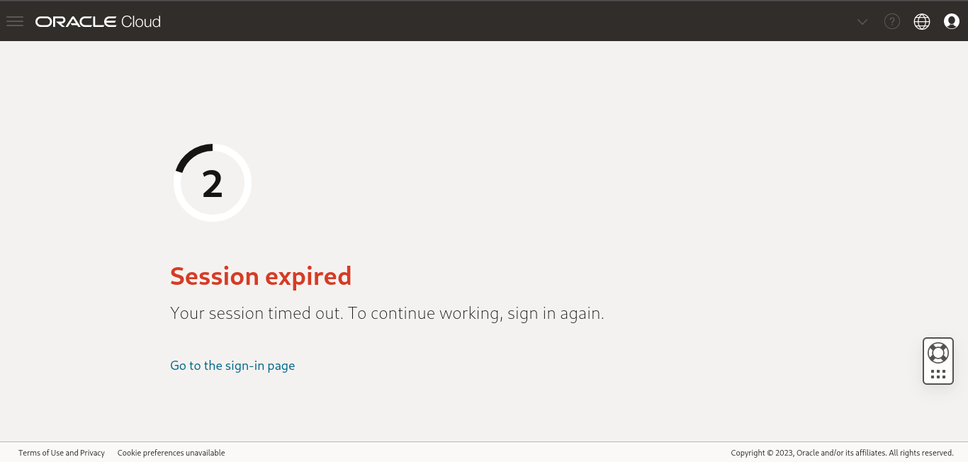 Session expired Your session timed out. To continue working, sign in again. — Cloud Customer Connect