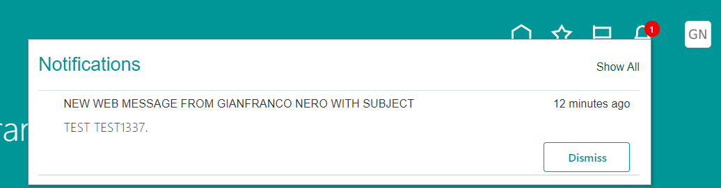 How to customize the notification that arrive once a message in internal conversation are sent ...