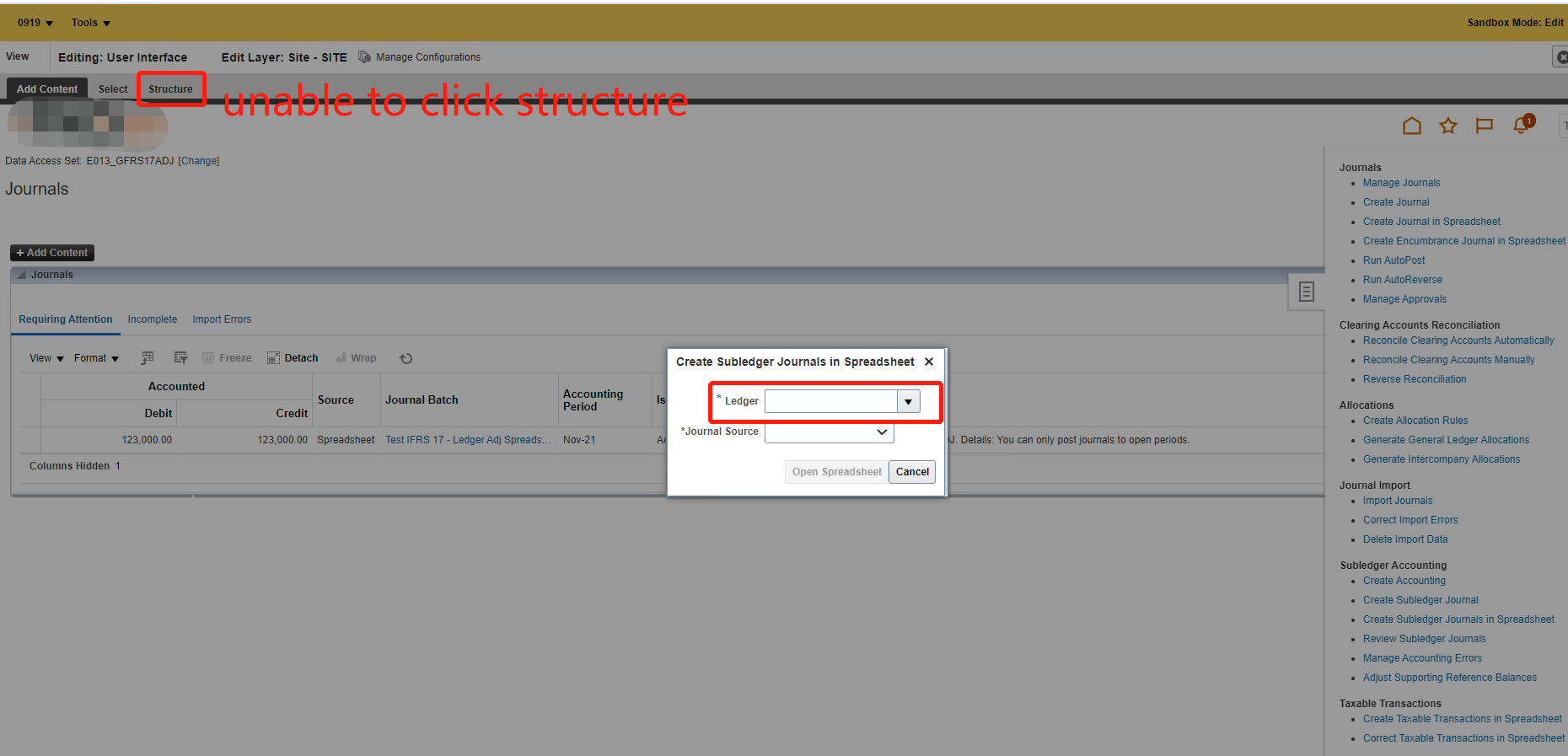 How to use sandbox to change properties of an item on a pop up dialog — Cloud Customer Connect
