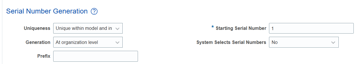 The serial number cannot generate for some items — Cloud Customer Connect